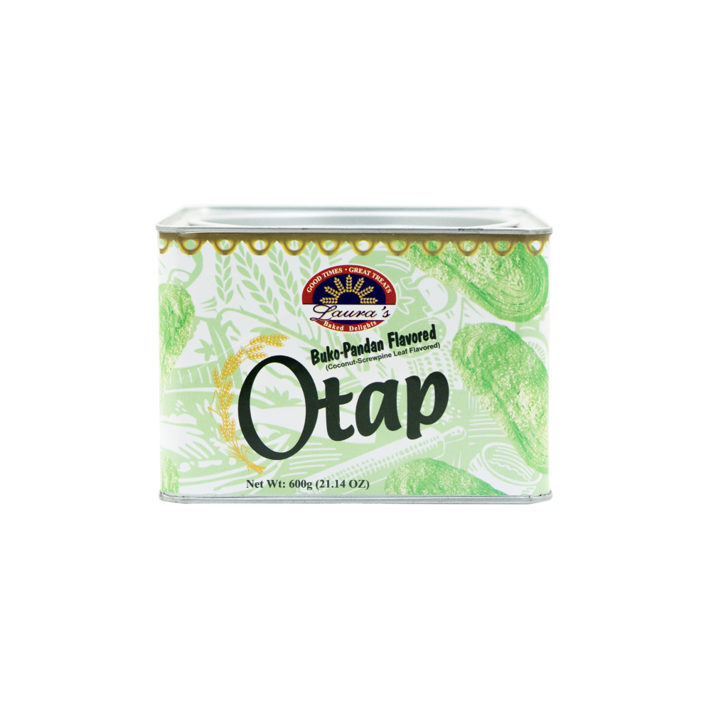 Laura's Otap Sugar Biscuits Buko Pandan Flavor Tin Can 600g | Lazada PH