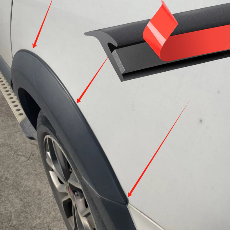 Self Adhesive Auto Rubber Car For Fender Flare Slanted T-Type Seal Edge ...