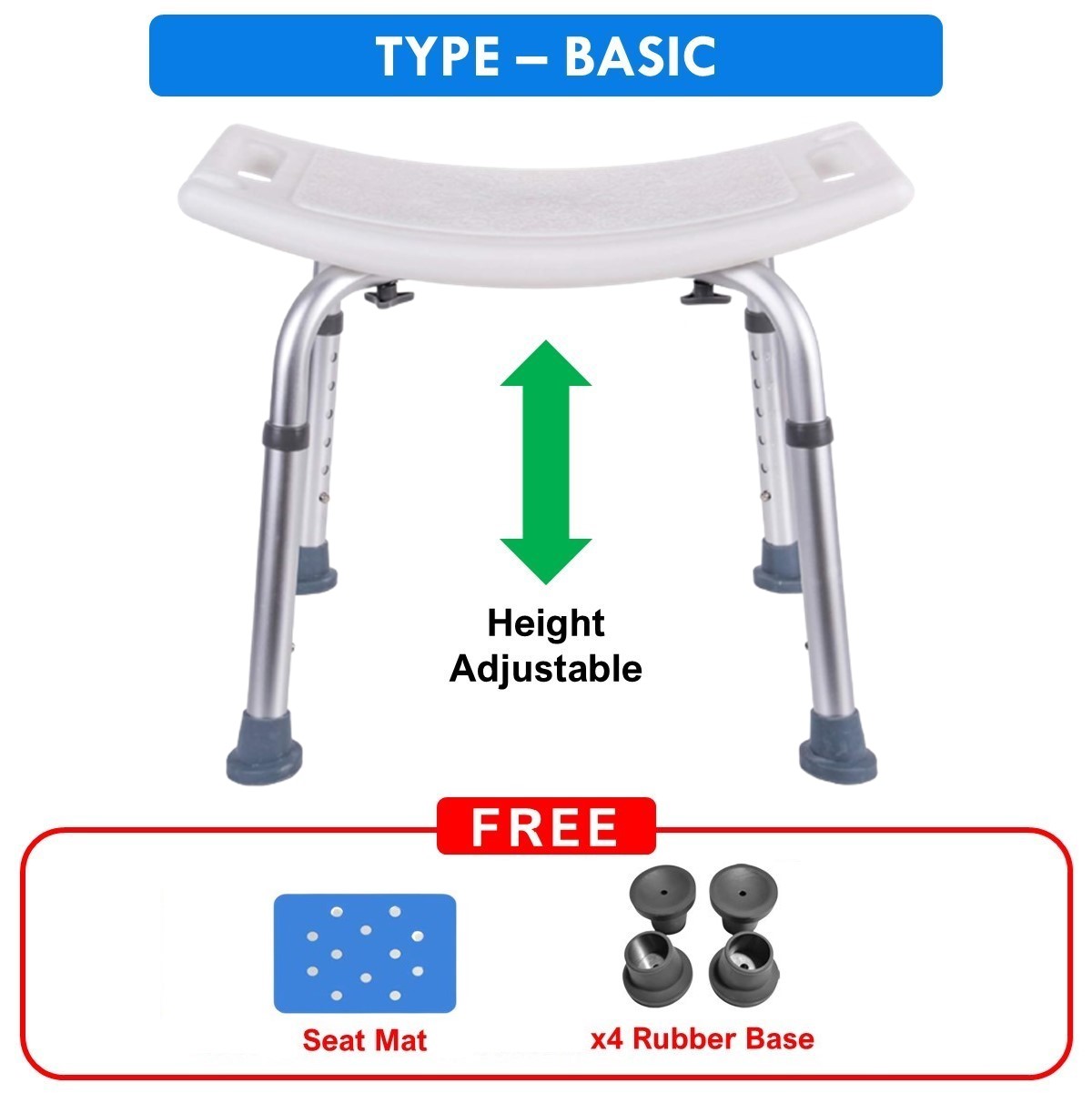 Shower Chair Bathing Chair For Elderly Bathroom Chair | Lazada Singapore