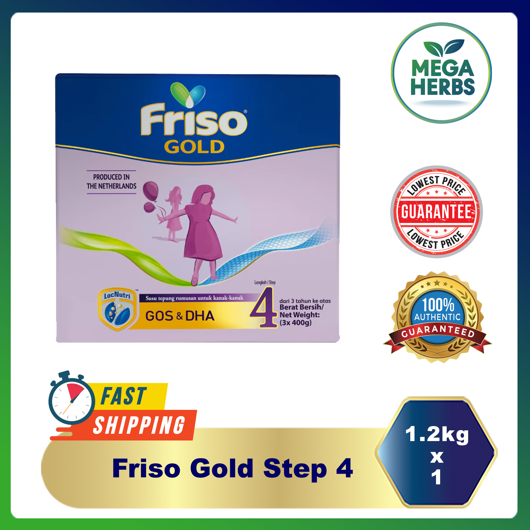 Friso Gold Step 4 (1.2kg x 1) | Lazada