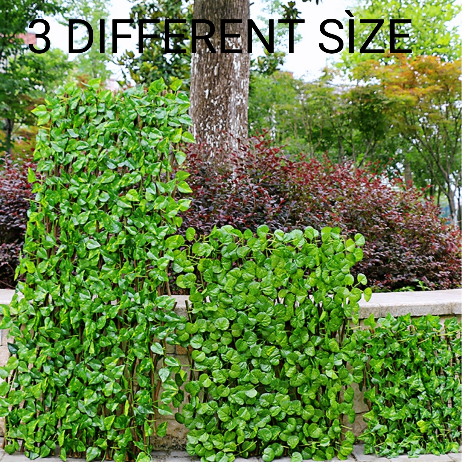Home Garden Decor and Display Artificial Expandable Hedge Fence Green ...