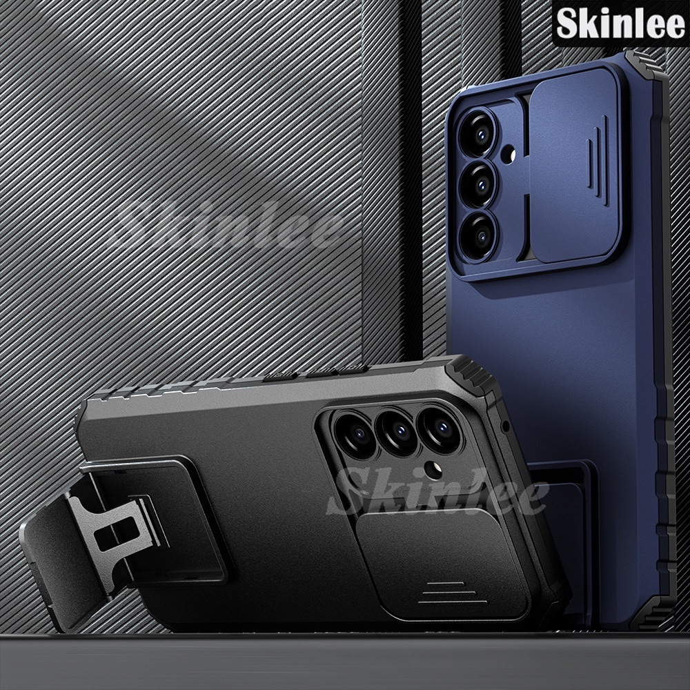 Phone Case for Samsung Galaxy S24 FE Hard Armor Shockproof Slide Camera Protection Built-in ...