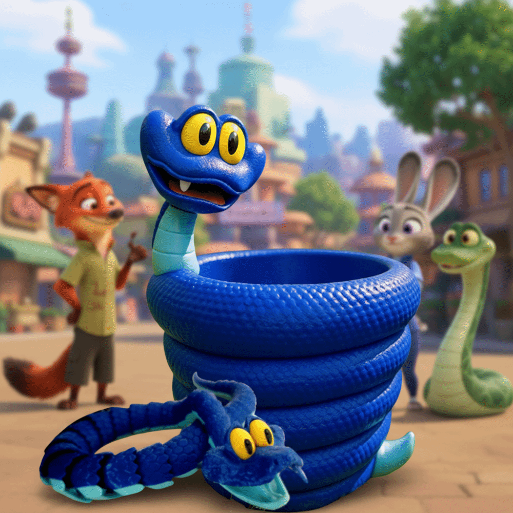 Office Organization 3D Printed Snake Gary Storage Case Cartoon ...