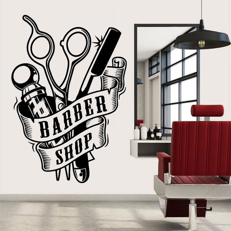 【Folio & Light】Barber Shop Decoration Wall Sticker High Quality ...
