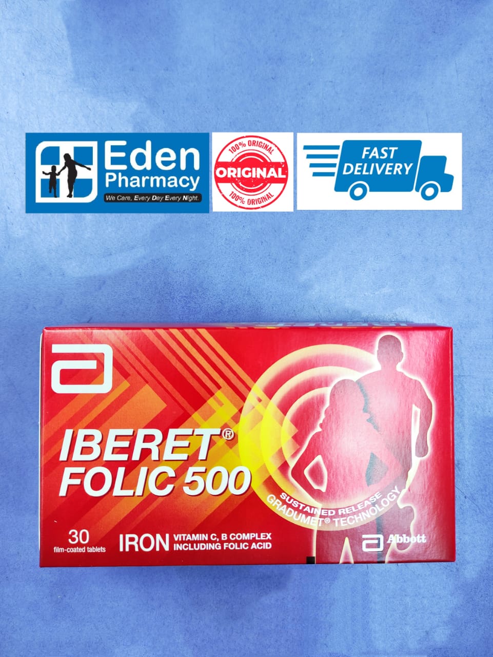 Abbott Iberet Folic-500 ( 30's ) | Lazada