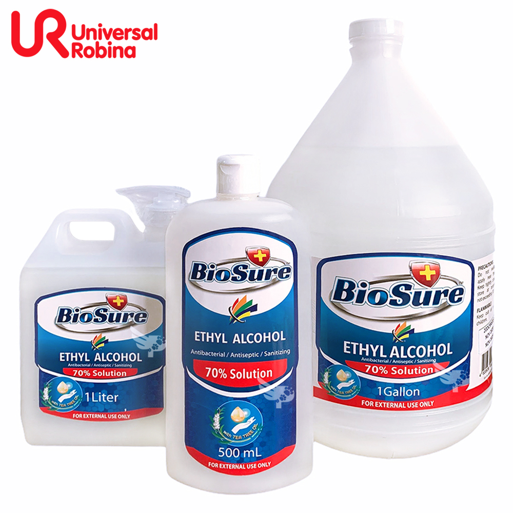 BioSure Ethyl Alcohol 70% Solution 1 Liter - Scented Alcohol - Mabango ...