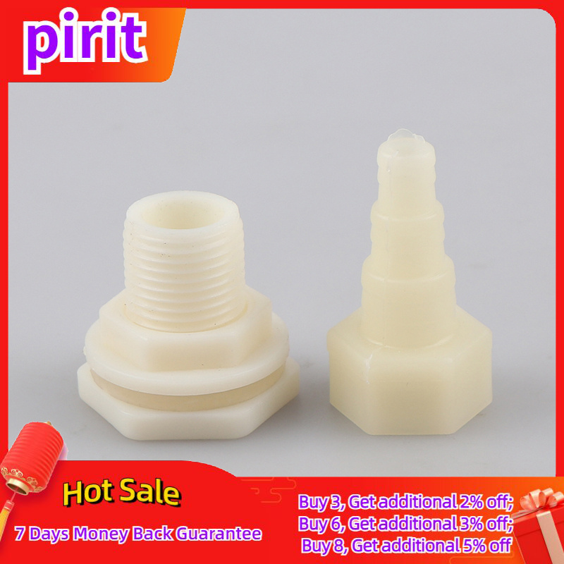 1/2" tank Bulkhead Pipe Joints bucket inlet outlet connector water tank ...