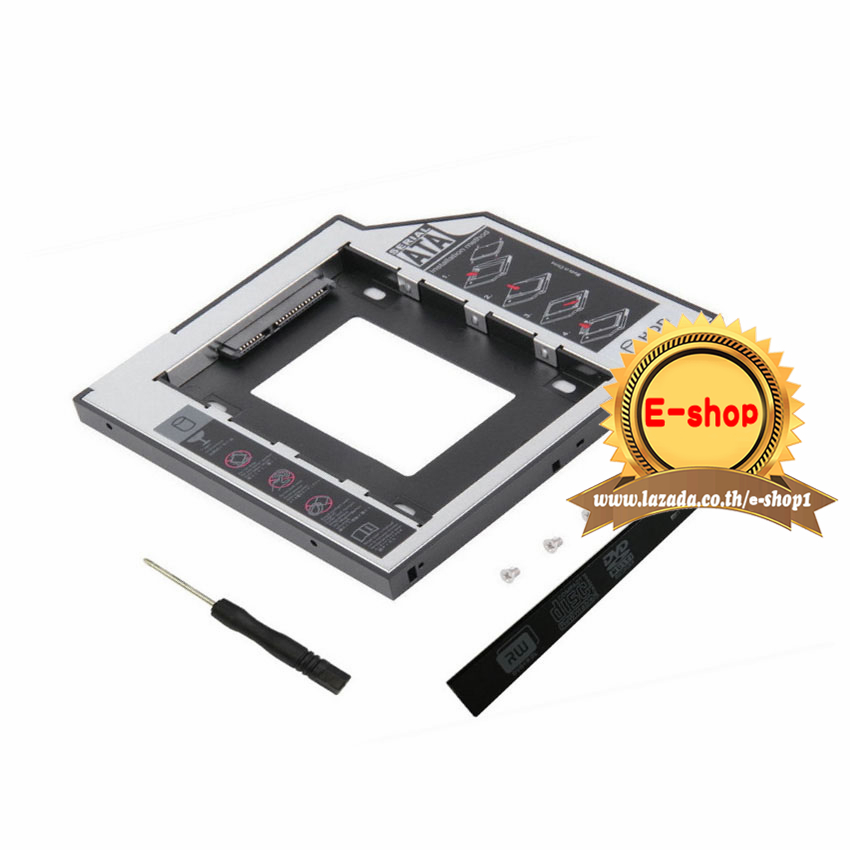 ถาดแปลง ใส่ HDD SSD ในช่อง DVD Notebook 12.7mm Universal SATA 2nd HDD ...