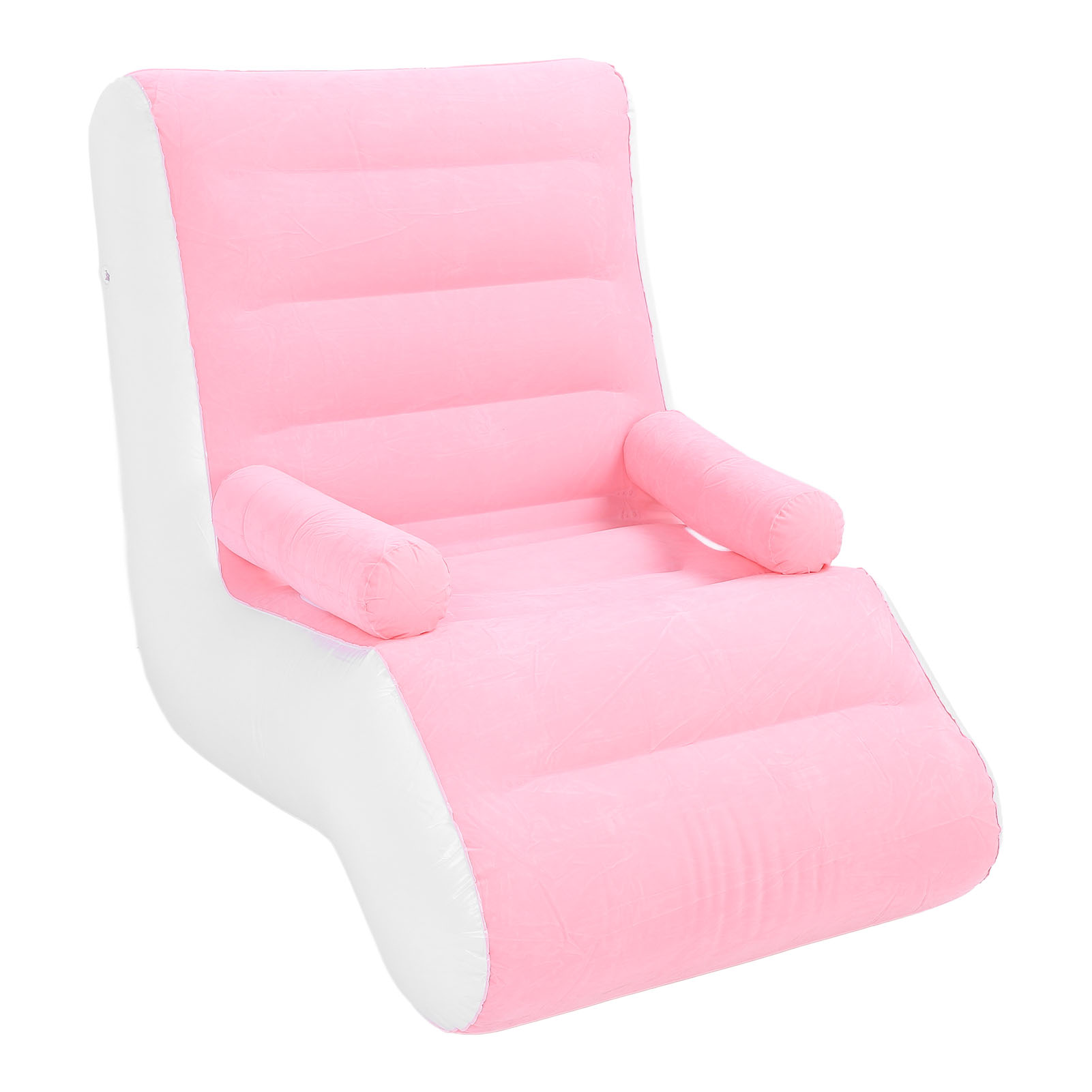 Inflatable Lounge Inflatable Sofa S Shaped Pink Soft with Armrests for ...