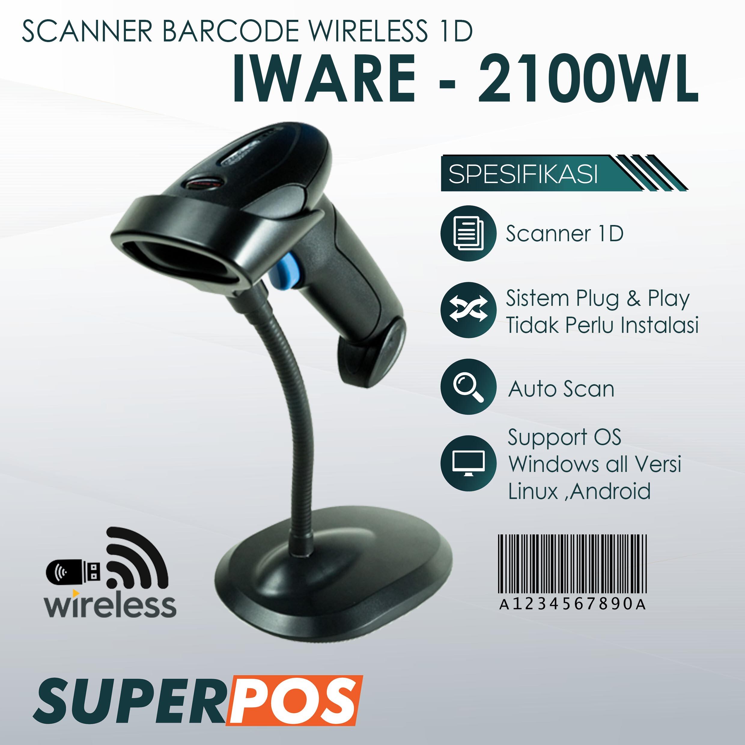 Barcode Scanner 2D Usb Wireless Iware BS-2100WL | Lazada Indonesia