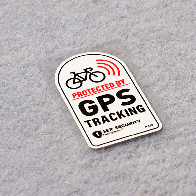 GPS TRACKING Alarm Sticker Reflective WARNING Motorcycle Bike Anti ...