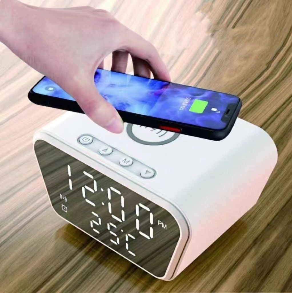 2 in 1 Digital LED Alarm Clock Wireless Phone Charger 15W Fast Charging ...