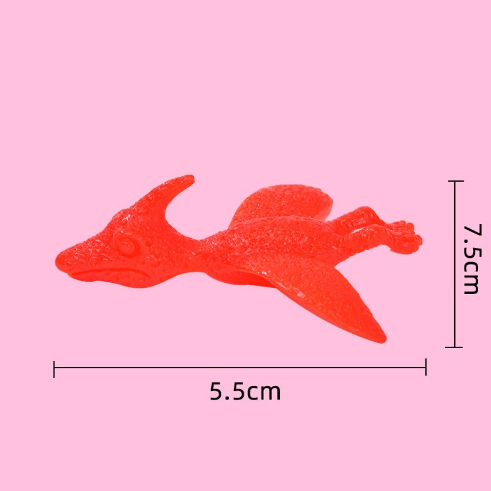 5pcs Flying Finger Birds Plastic Launch Dinosaur Elastic Dinosaur ...