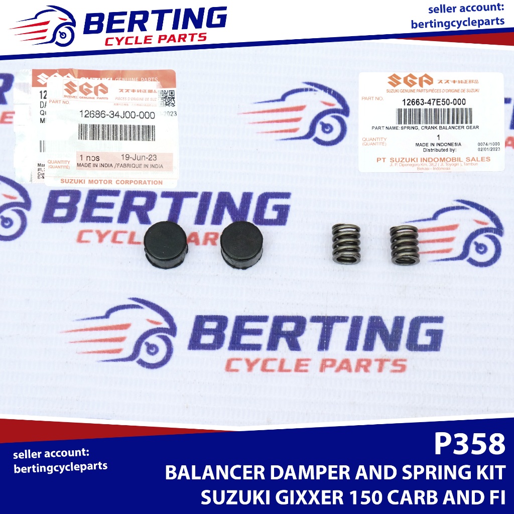 SGP BALANCER DAMPER AND SPRING KIT Suzuki Gixxer 150 Carb and FI 12686 ...