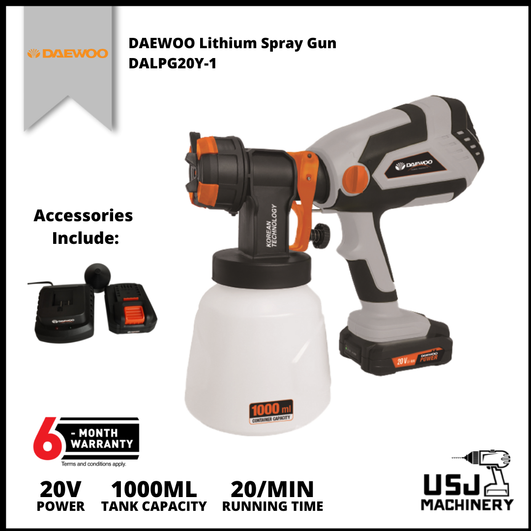 DAEWOO Lithium Spray Gun DALPG20Y-1 | 6 Month Warranty | Lazada