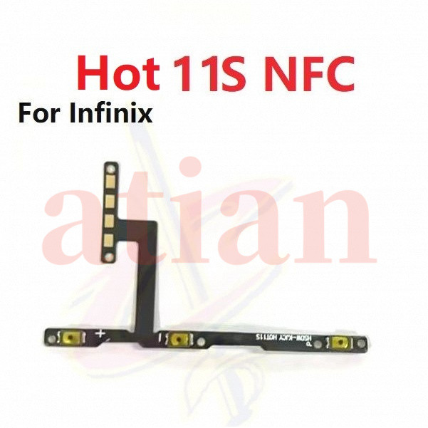 Power on off button flex for Infinix Hot 11 Play 11S NFC 2022 X662 X6812 X675 Switch volume ...
