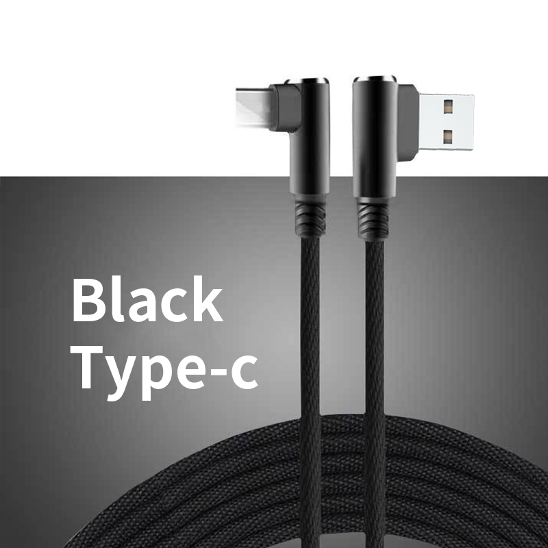 Type-c Data Cables Micro USB Cable Double 90 Degree Right Angle Elbow ...