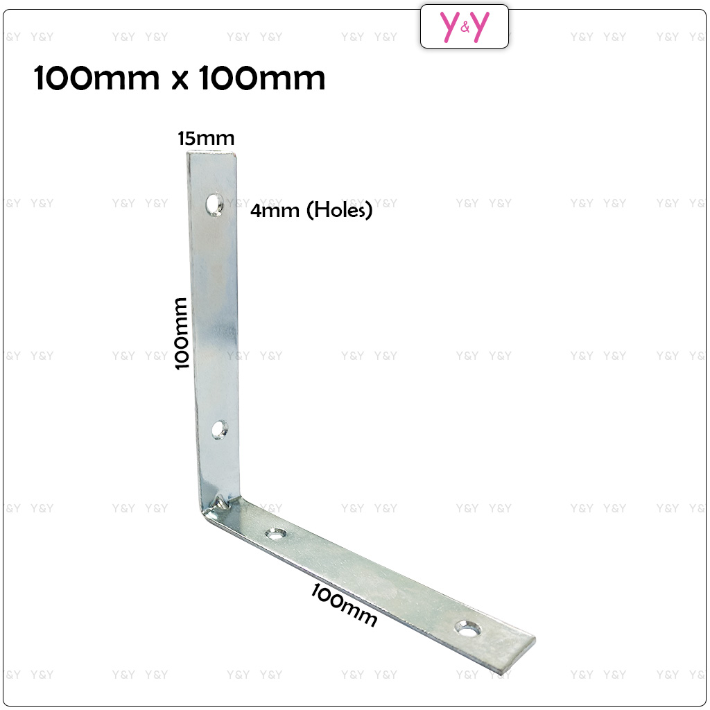T Rex DIY 15mm Zinc Steel Metal Angle L Bracket / L Shape Shelve Corner ...