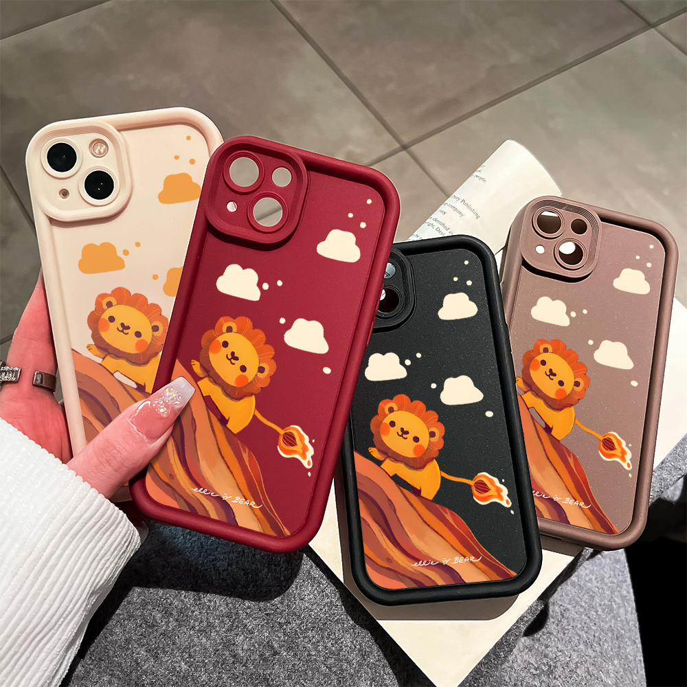 UCUC for Samsung A15 A15 5G Back Cover Cute Lion Ladder Camera Soft ...