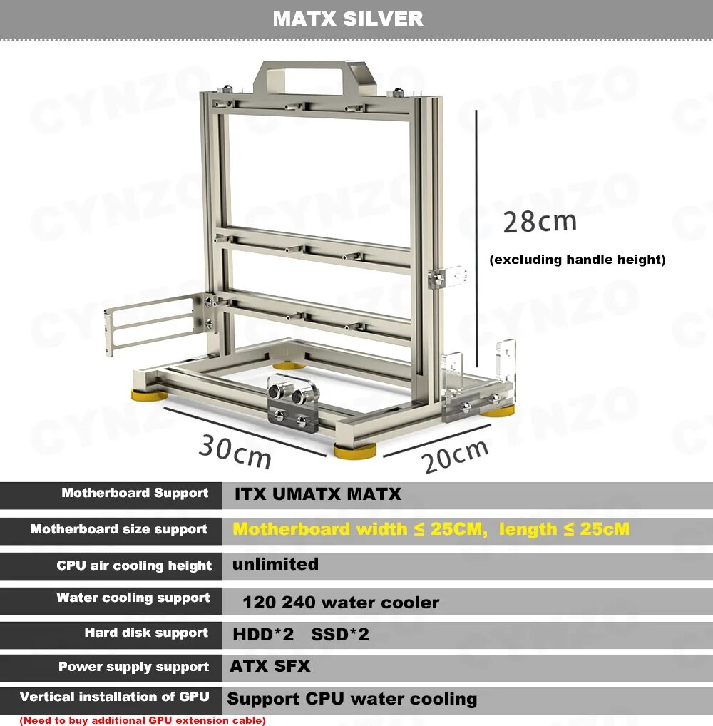 Official Shipment Open PC Gamer Cabinets,DIY ITX MATX ATX Case Frame ...