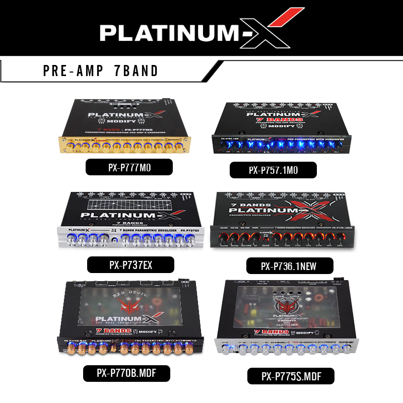 PLATINUM-X ปรีแอมป์รถยนต์ 7แบนด์ PX-P737EXPX-P736.1NEW แต่งเสียงได้ดี ...