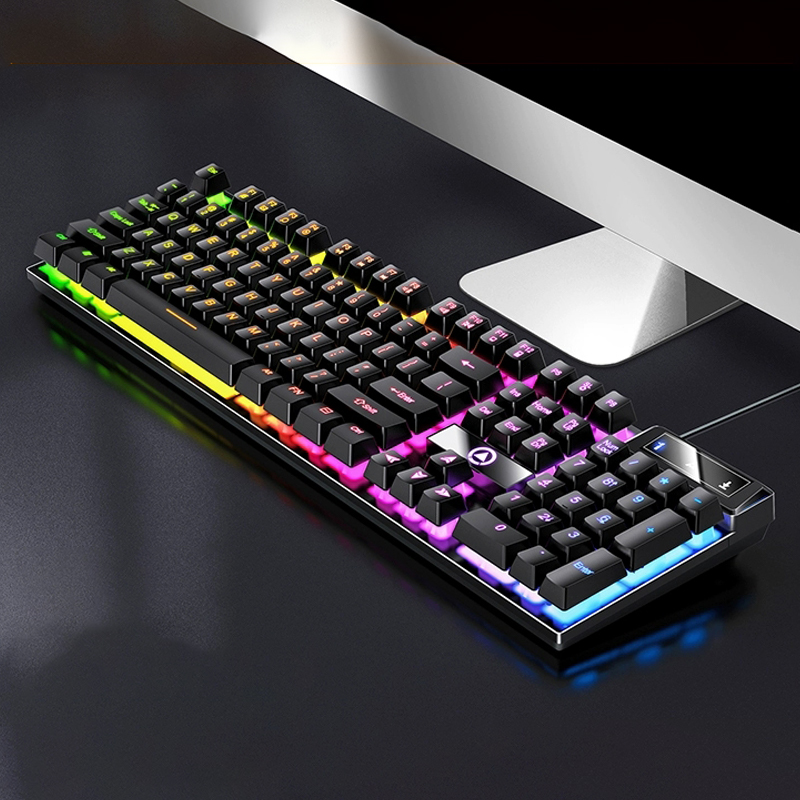 USB Wired Mechanical Keyboard LED Backlit Axis Gaming Office Keyboard ...
