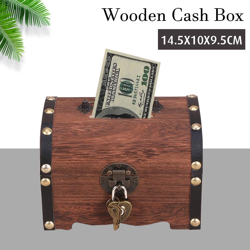 Vintage Treasure Storage Box Piggy Bank Organizer Saving Box Case For ...