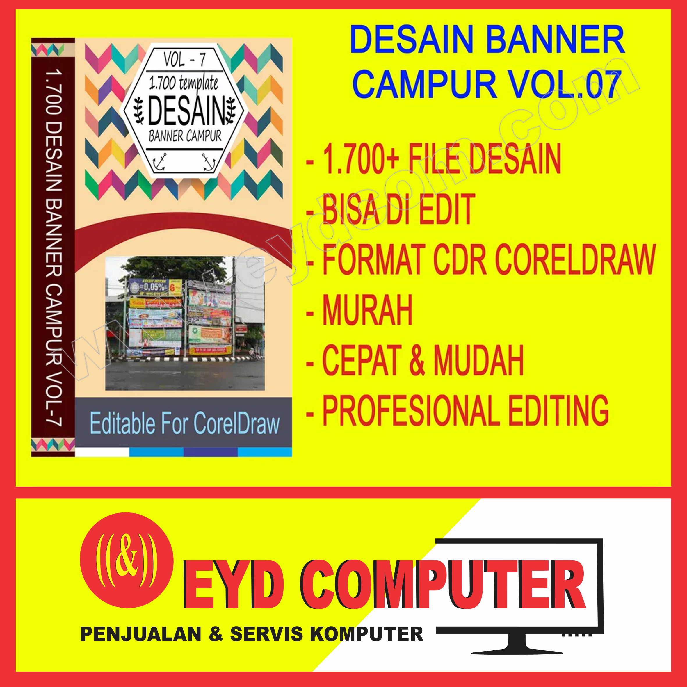 DESAIN BANNER SPANDUK CAMPUR VOL-7 ROOL UP X BANNER TEMPLETE CDR ...