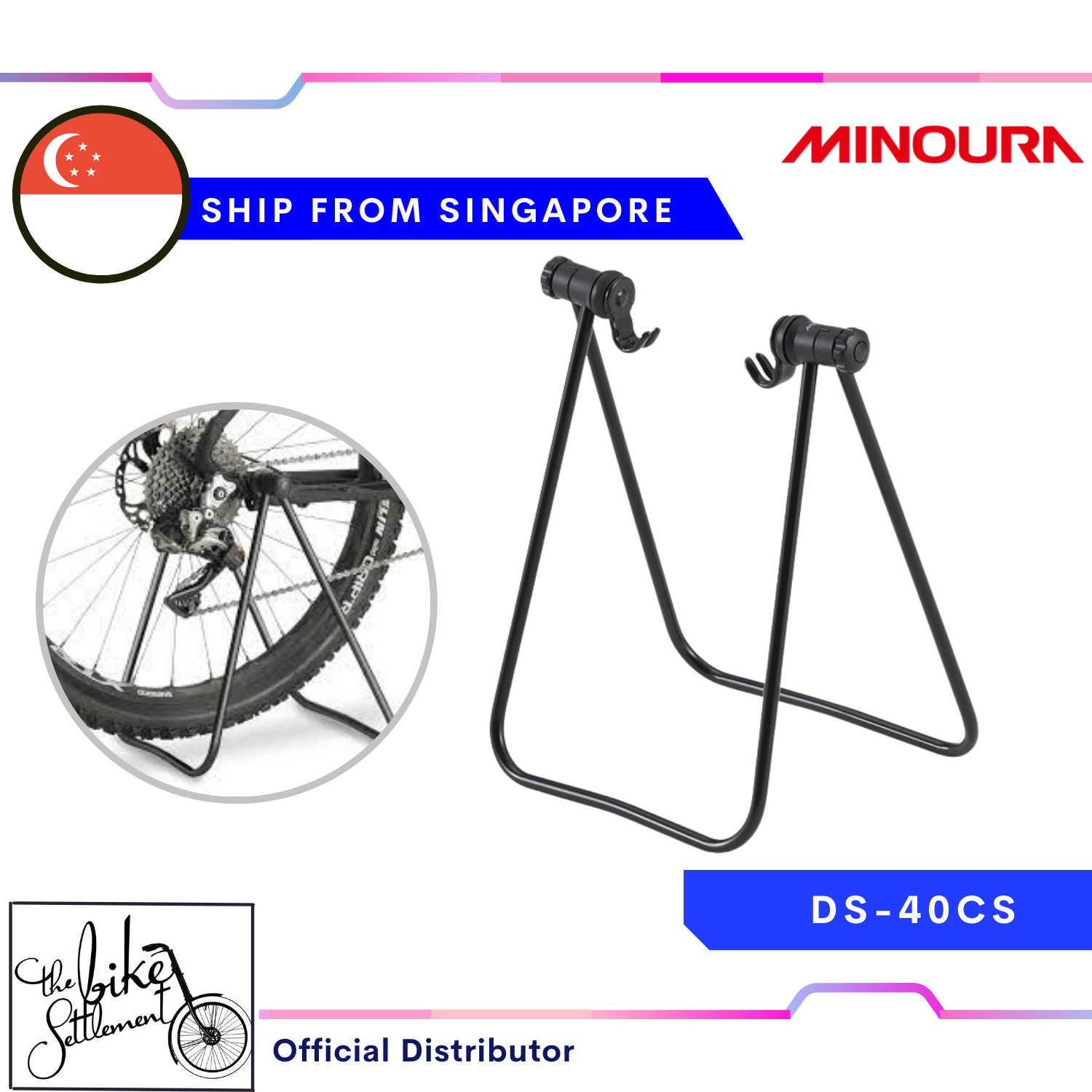Minoura DS-40CS Chainstay Bike Storage Stand | Lazada Singapore