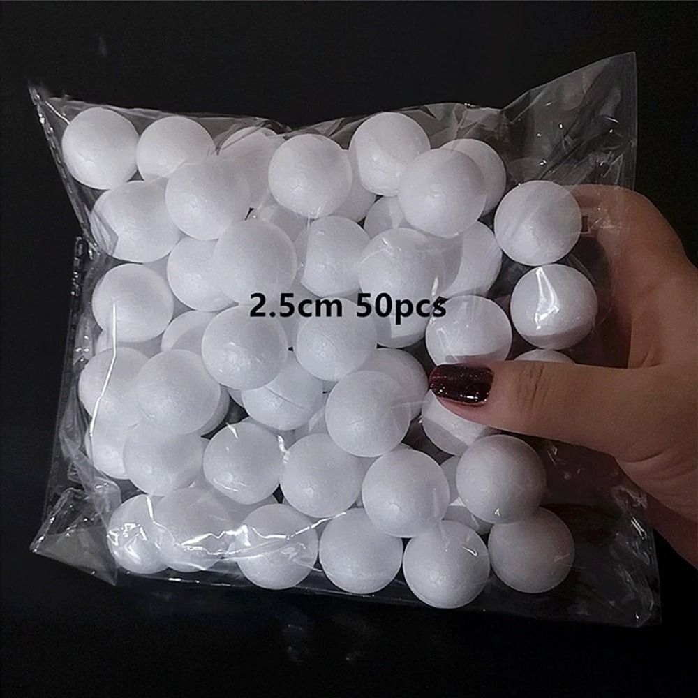 Crafts Mini Foam Balls Polystyrene White Christmas Balls Round ...