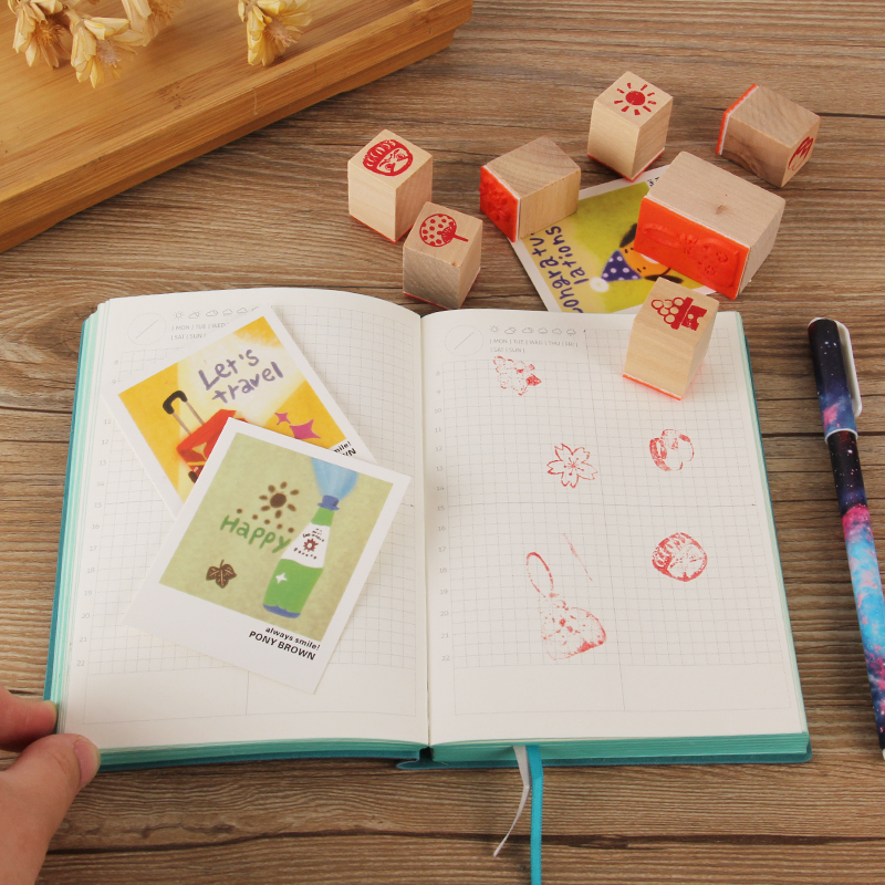 【InnovateWorld】Japanese Symbol Stamps Vintage Wooden Rubber Sakura Fuji ...