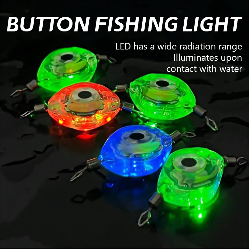 LED Fishing Bait Light Eye Shape Fishing Lure Light Waterproof Sensing ...