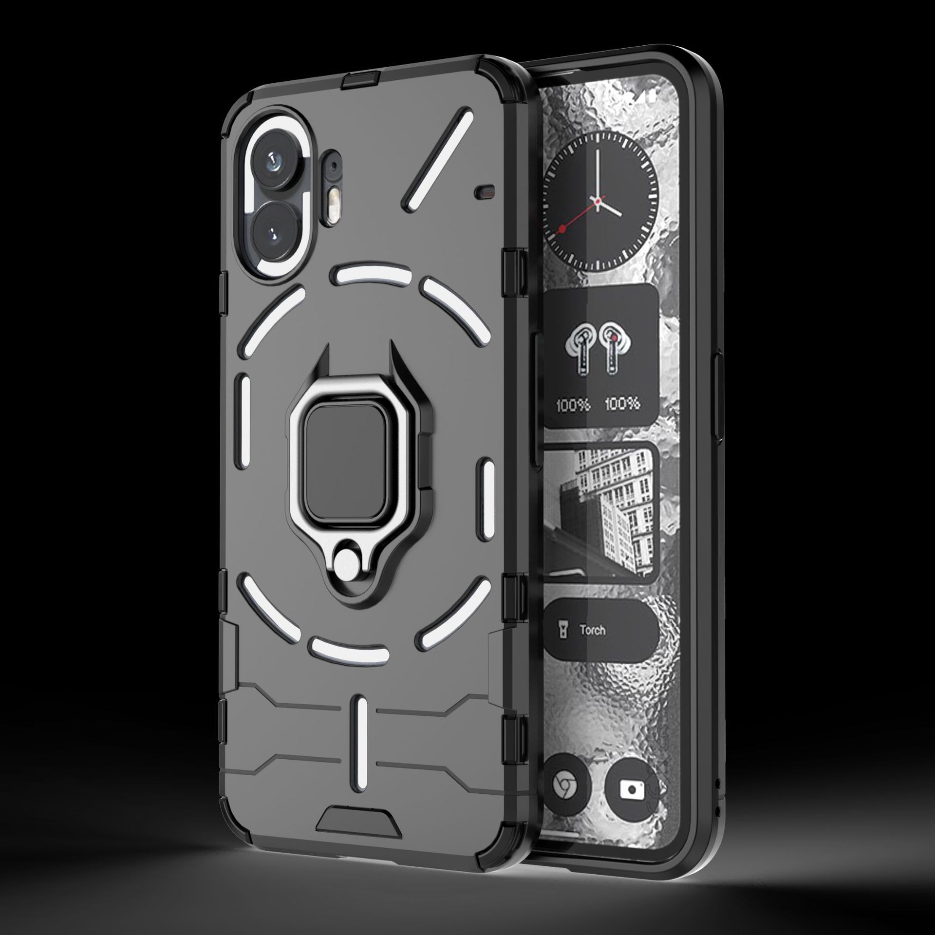 Nothing Phone 1 Shockproof Phone Case with Adjustable Cell Phone Ring ...