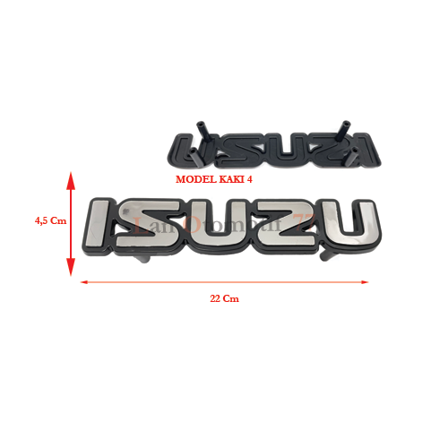 Emblem Logo Mobil Tulisan Isuzu untuk Grill Panther Kotak | Lazada ...