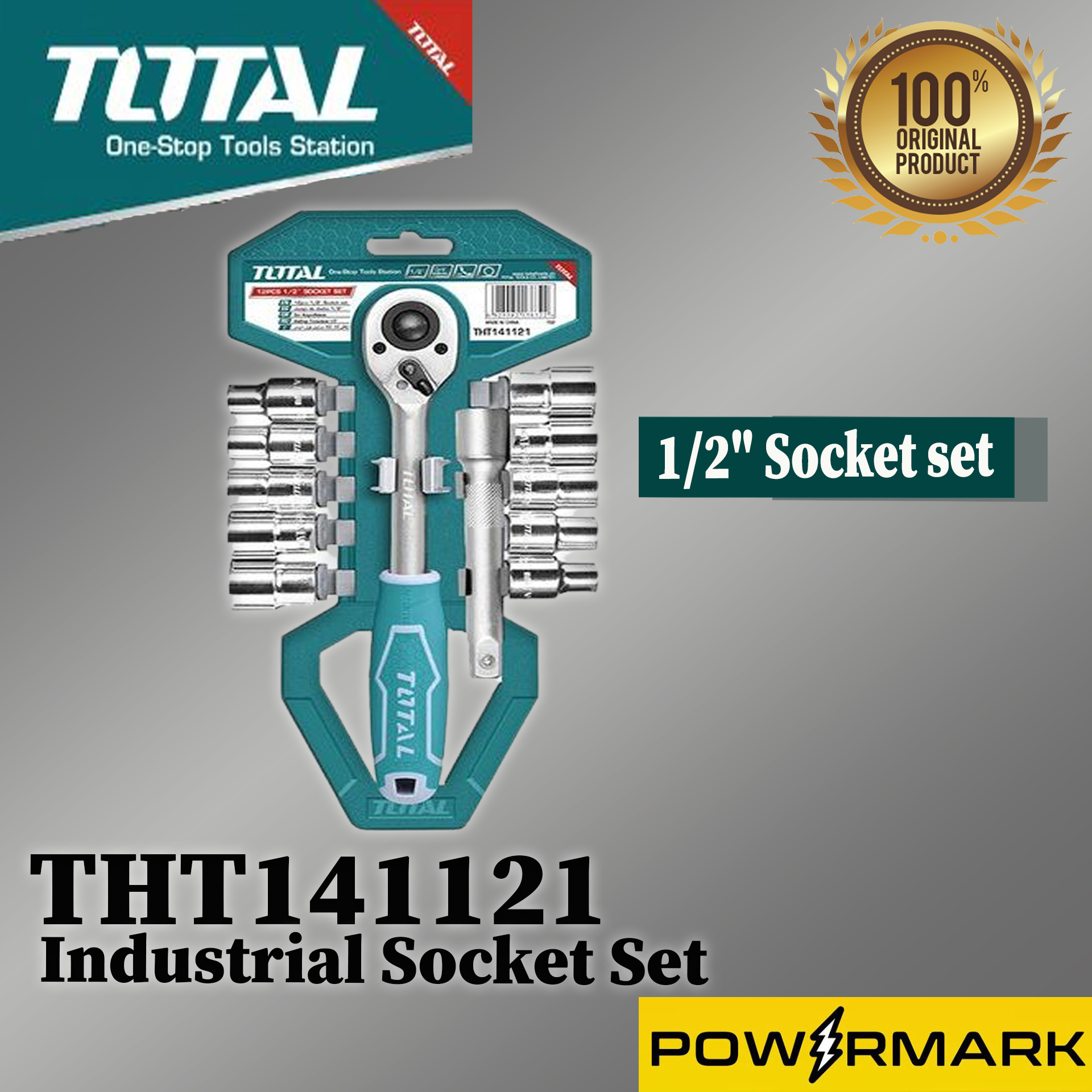 TOTAL THT141121 Industrial Socket Set 1/2" [POWERMARK | TAC] | Lazada PH