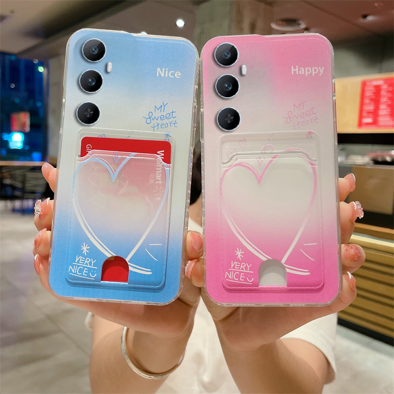 Phone Cases For Realme C65 4G Back Case Transparent Soft with Wallet ...