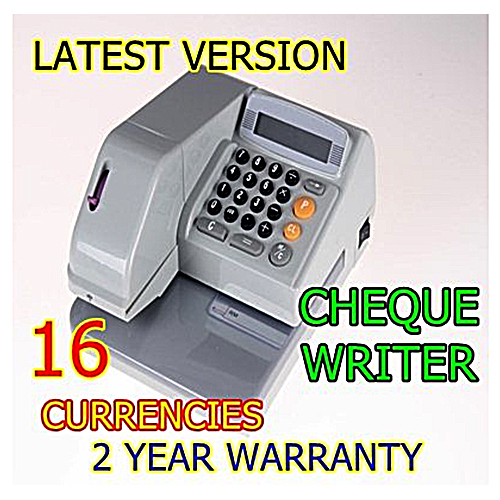 [SG SELLER] CHEQUE WRITER WITH LCD SCREEN, 14 CURRENCY CODES, EDITABLE ...