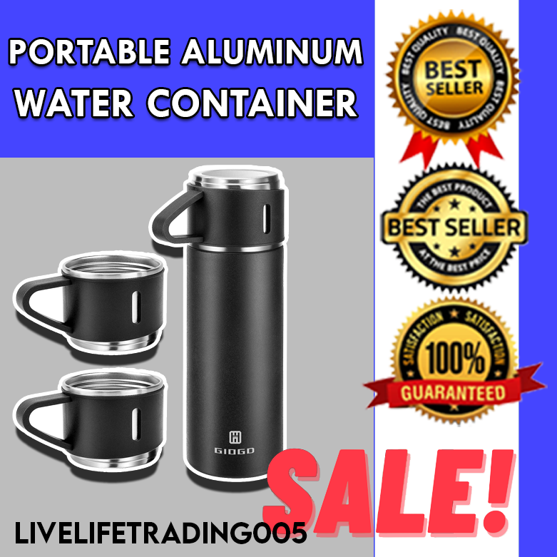 Best Seller PORTABLE ALUMINUM WATER CONTAINER WITH MUG | Vacuum Tumbler ...