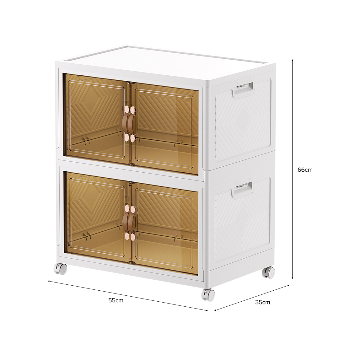 EUGEN Foldable Storage Cabinet / Stackable / Foldable / Moveable with ...