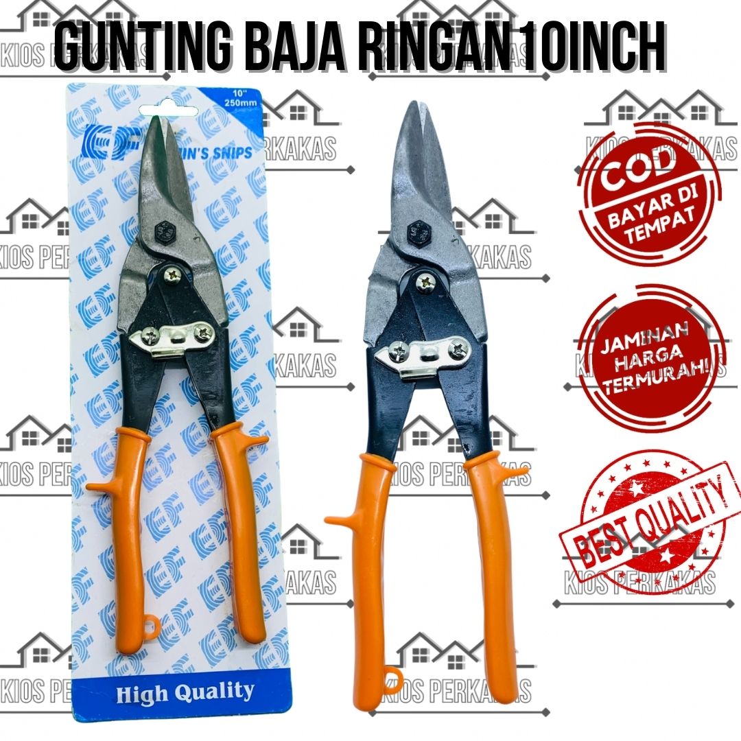 EF Gunting Baja Ringan Lurus 10 inch 250mm|Gunting Holo Hollow|Gunting ...