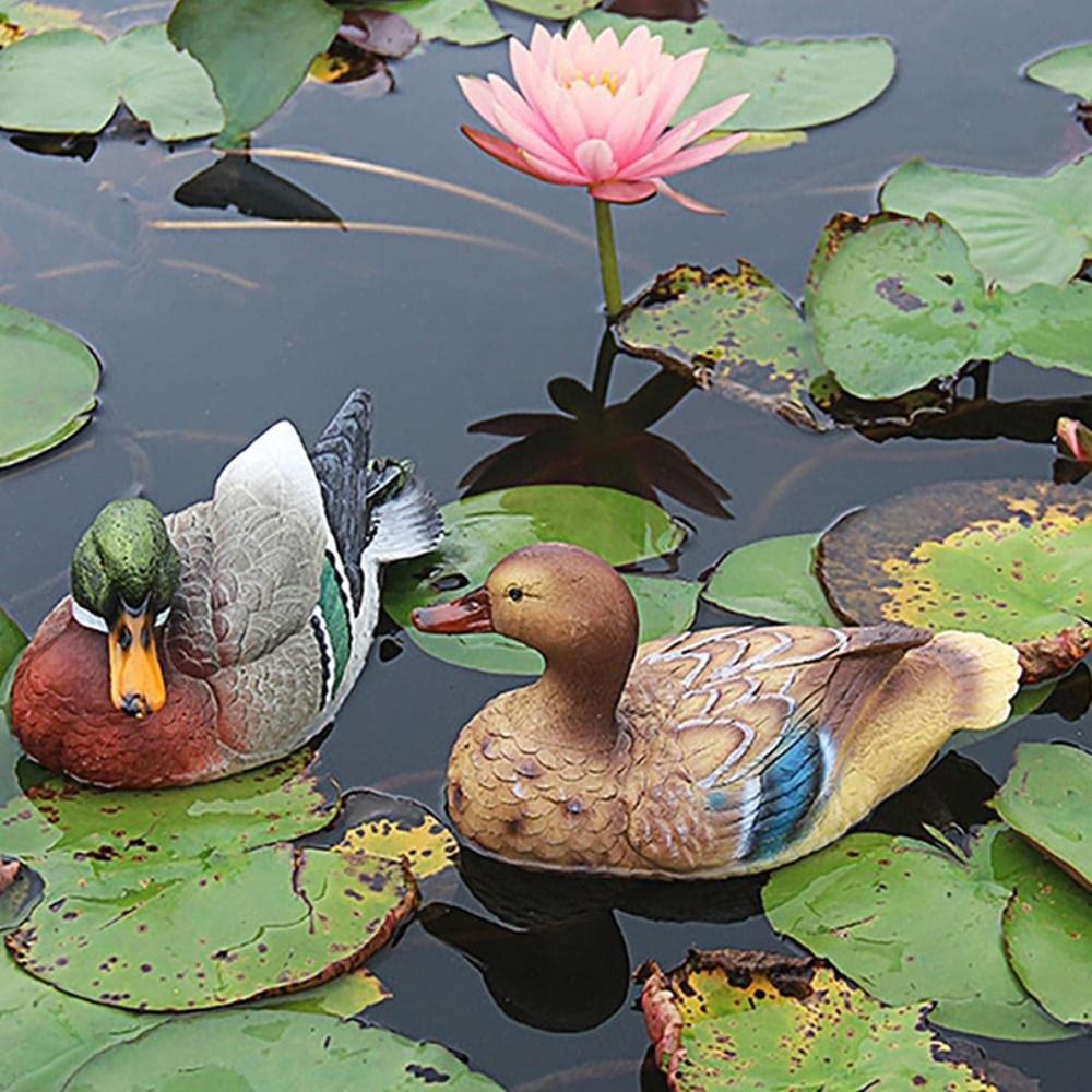 Creative Realistic Artificial Mandarin Duck Statue Not Fade Floating ...