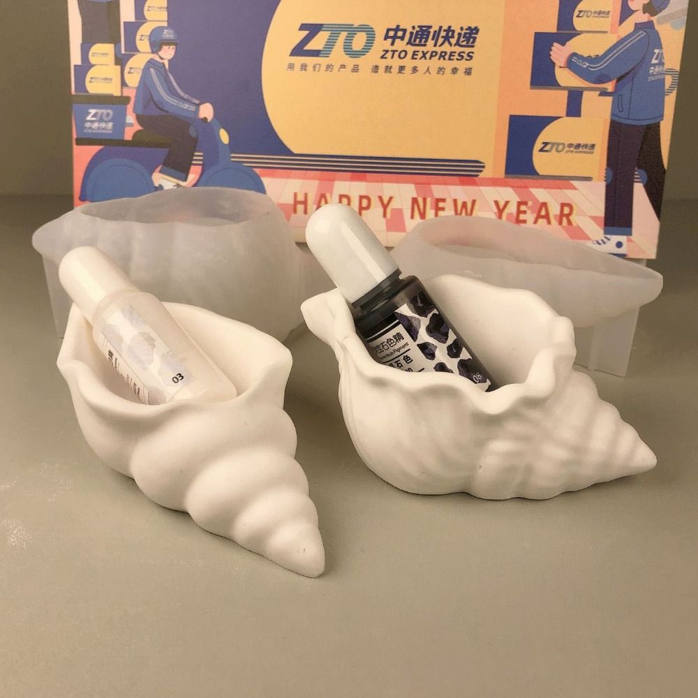 Home Decor Sea Shell Conch Silicone Molds Storage Box Handmade Resin ...