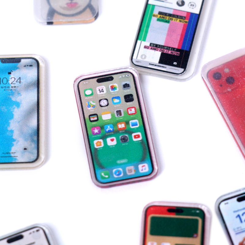 5Pcs 1:12 Dollhouse Miniature Mobile Phone Simulation Smartphone Model ...