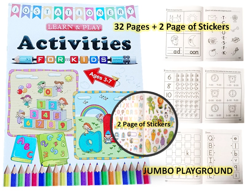 💖 A4 Kids Activity Book 💖 Sticker Book Color Book Activity Book 💖 ...