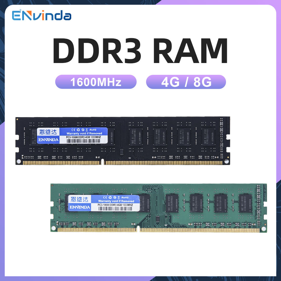 【Clearance Markdowns】 Envinda 4GB 8GB Desktop Memoria Ram DDR3 DDR3L ...