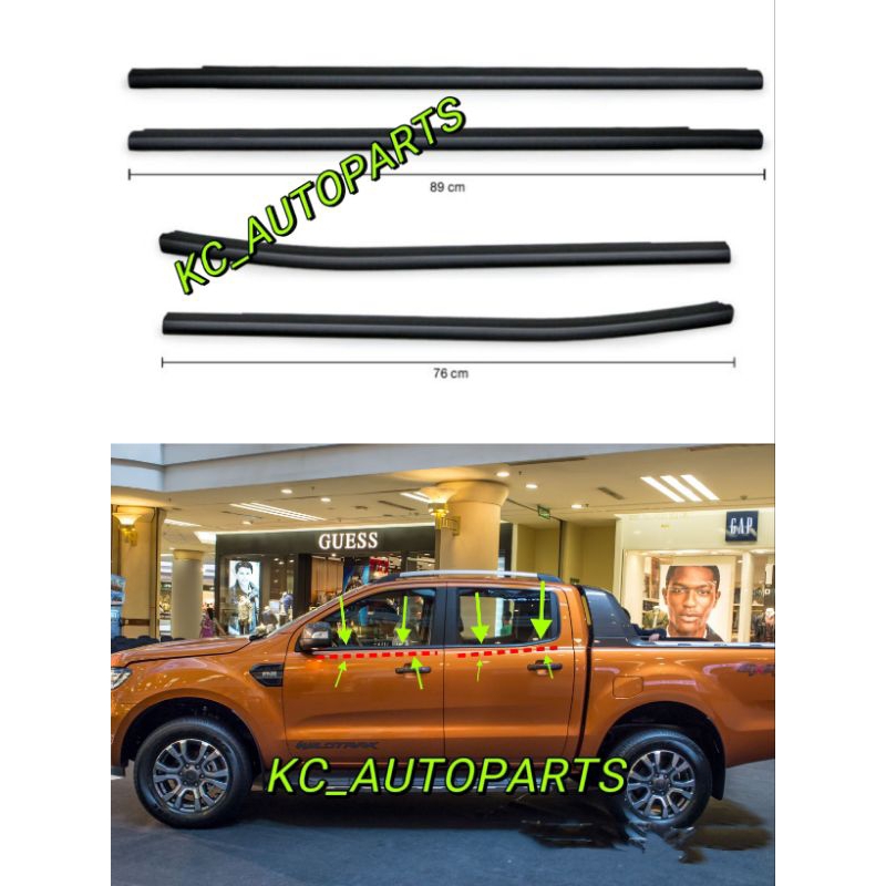FORD RANGER T6 T7 T8 2012 -2021 ORIGINAL DOOR OUTER MOULDING / DOOR ...