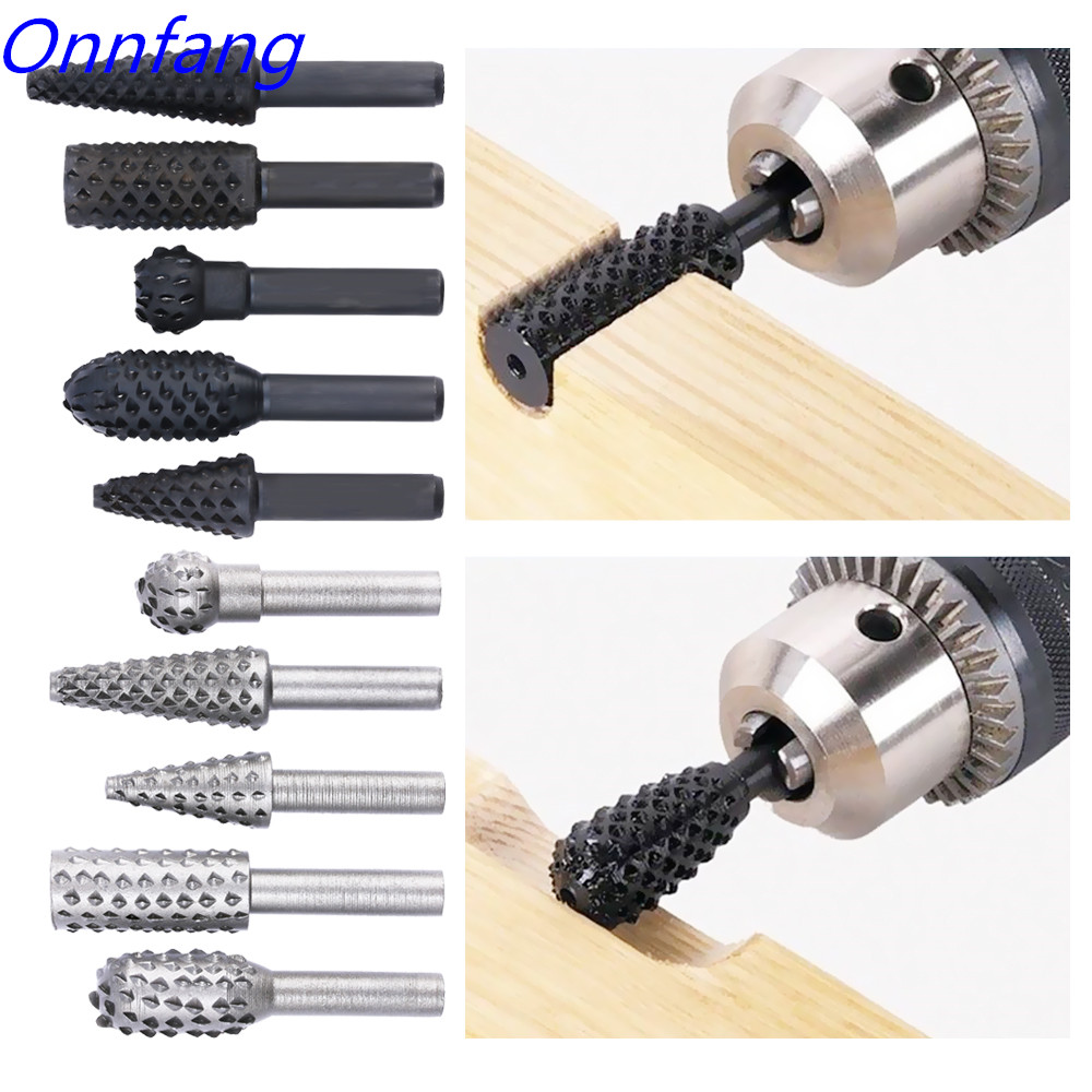NEW 【Innovative design】5 Pcs Rotary Craft Files 1/4| Shank Rotary Rasp ...