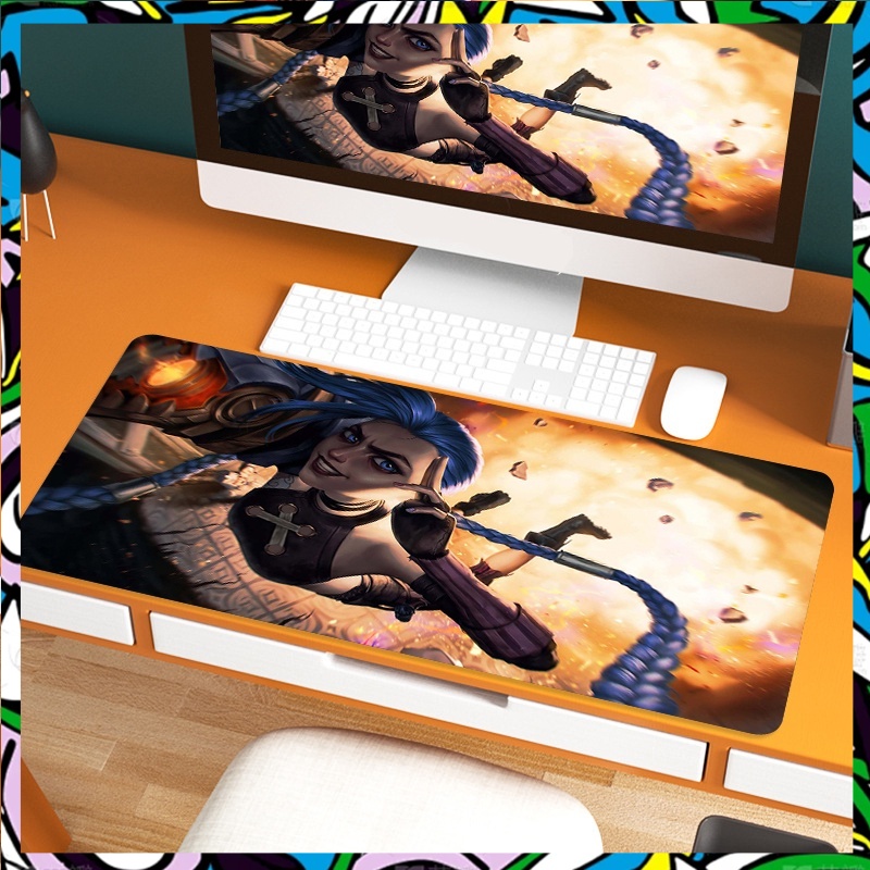 LOL League of Legends ภาพเคลื่อนไหว Arcane Jinx Keyboard Table Pad แผ่น ...