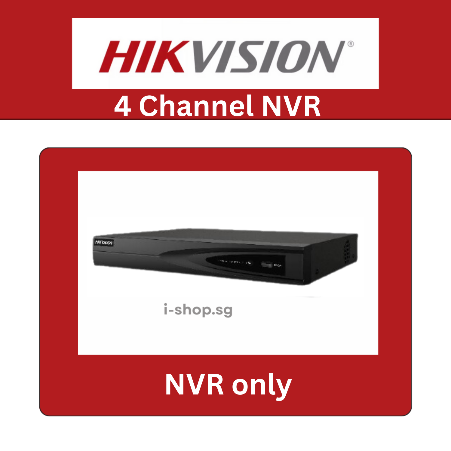 SG LOCAL SELLER HIKVISION 4 Channel NVR (Model: DS-7604NI-Q1/4P) 4K 8MP ...