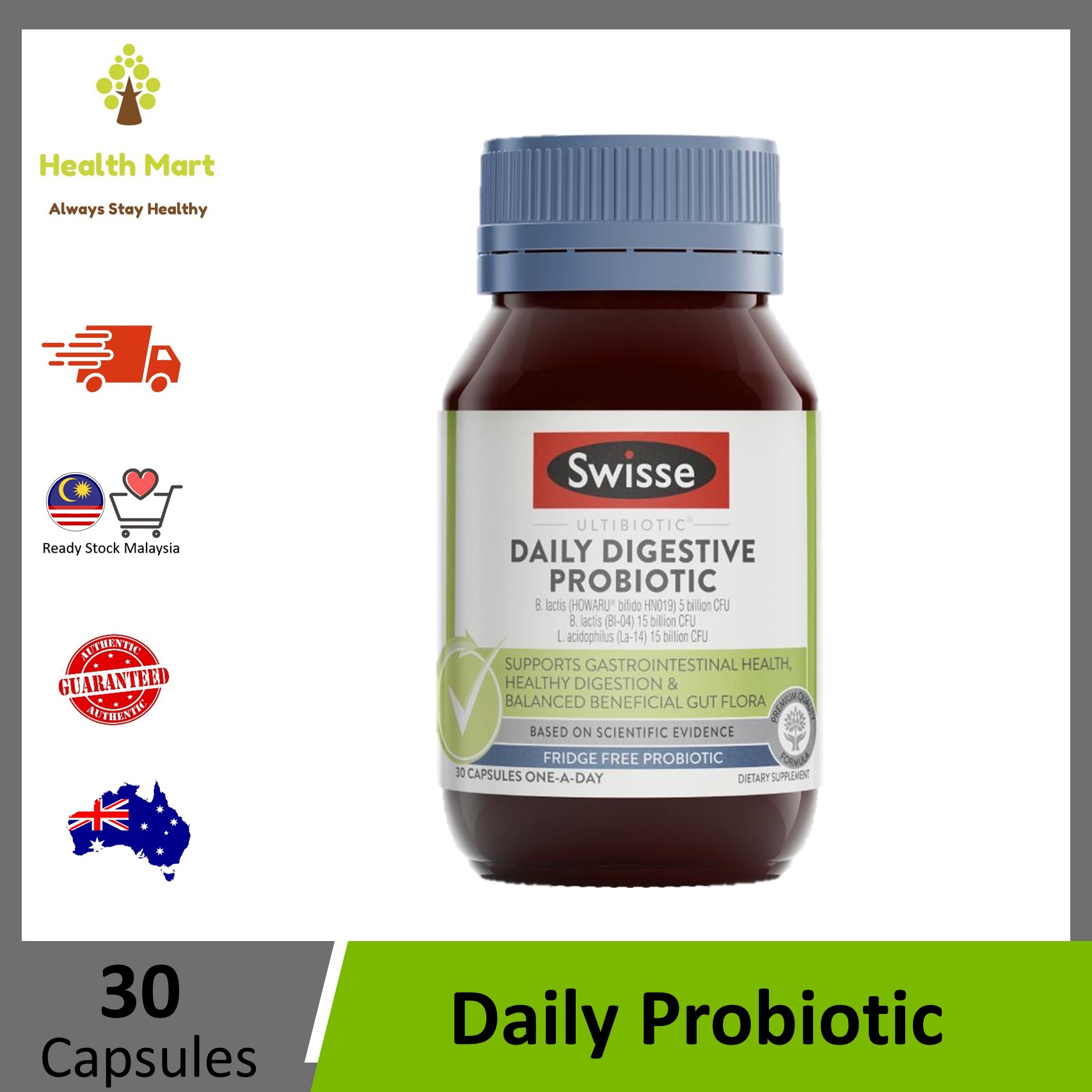 SWISSE Ultibiotic Daily Digestive Probiotic (30 / 90 Capsules) | Lazada